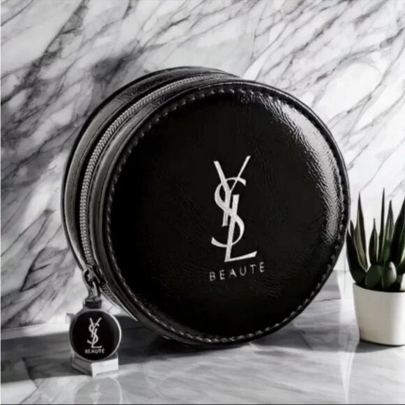 Yves Saint Laurent | Bags | Ysl Round Black Beaute Case New | Poshmark